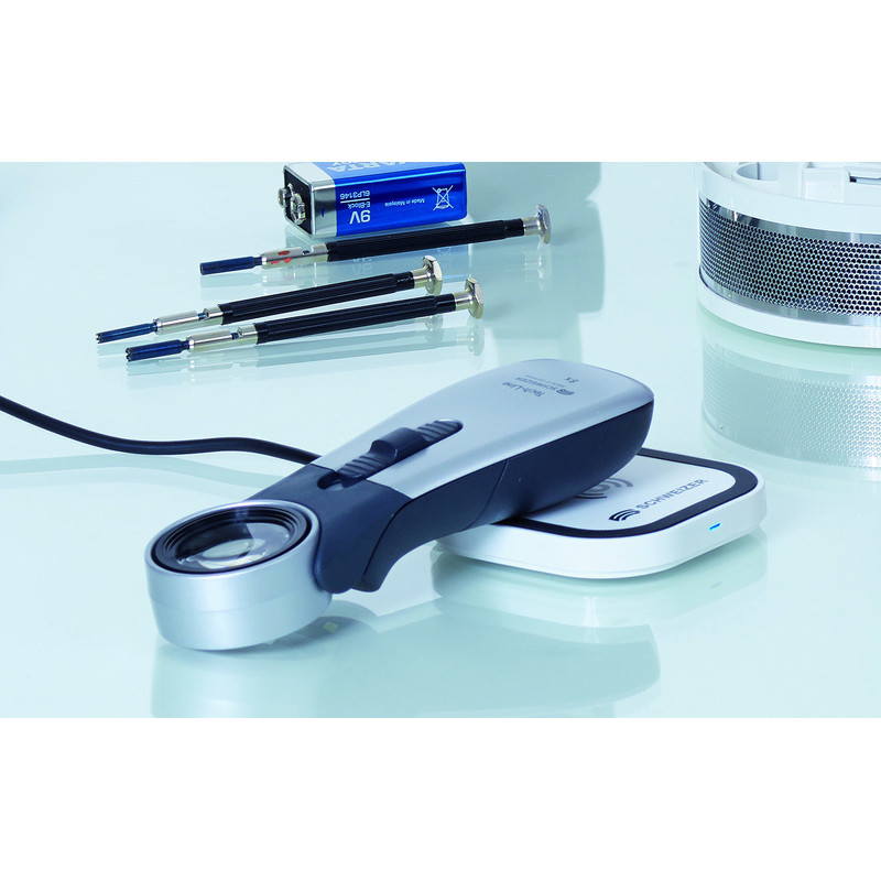 Schweizer Magnifying glass Tech-Line Induction, 6500K, 8x, Ø30mm, aplanatic