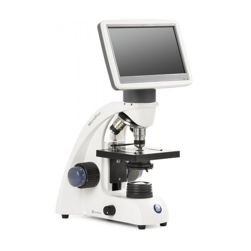 Euromex Microscope MicroBlue, MB.1051-LCD, 5.6 inch LCD screen, Achr. 4/10/S40x Objectives, DIN ...
